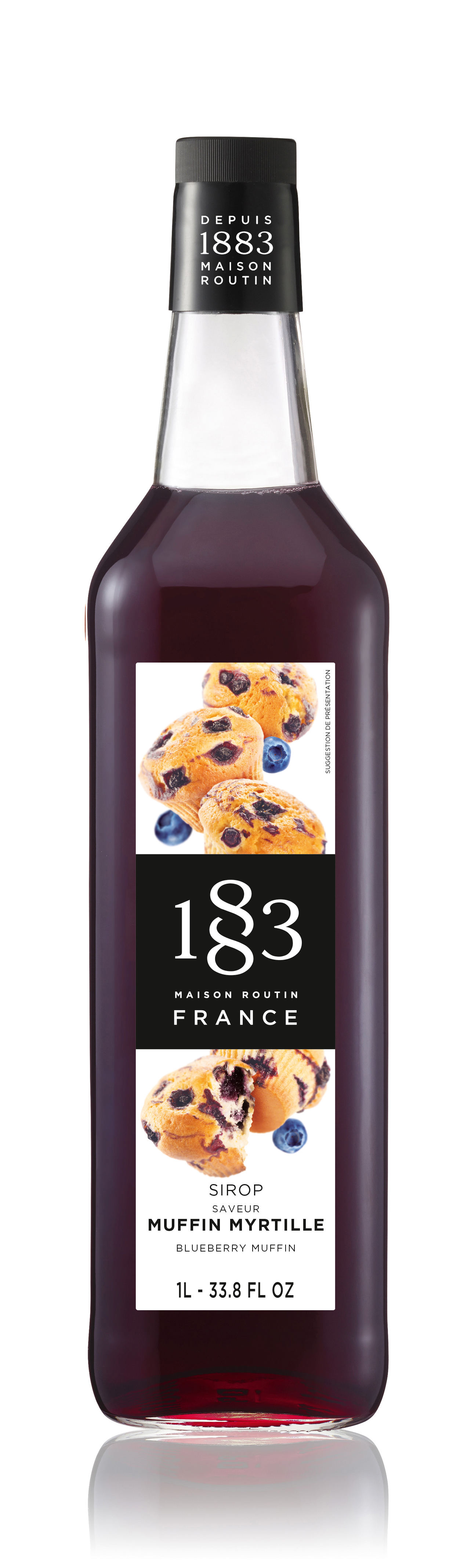 1883 Syrup Blueberry Muffin 1L Glass Bottle | TBox home coffee supplies